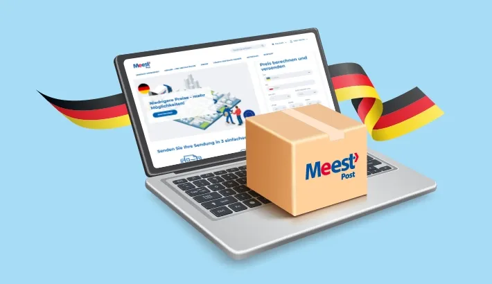 German-language version of the Meest Post website